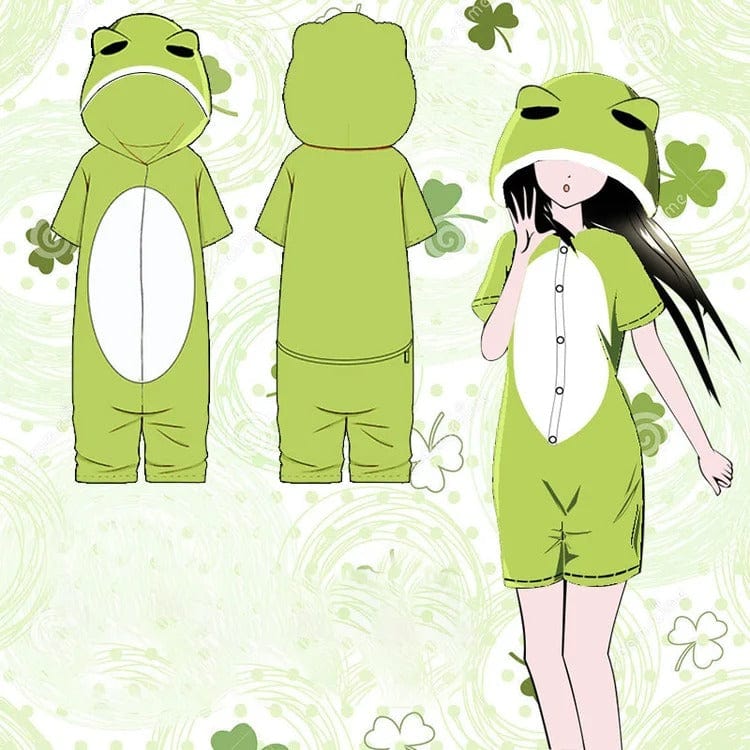 Kawaii Funny Traveling Frog Cosplay Jumpsuit Pajamas – Meowhiskers