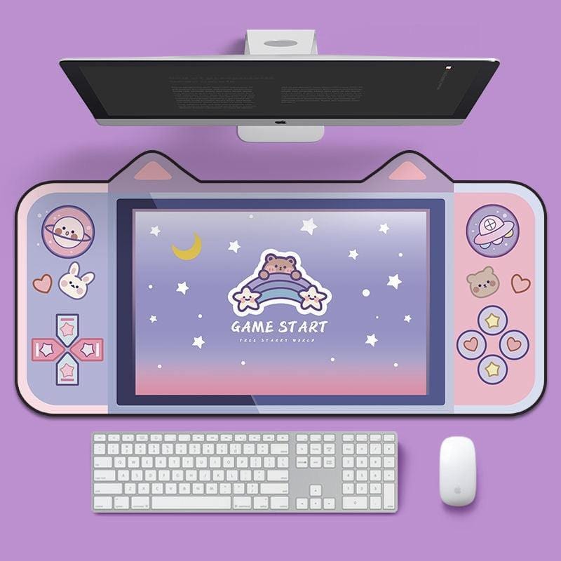 Kawaii Gamepad Sky Night Bear Mouse Pad – Meowhiskers