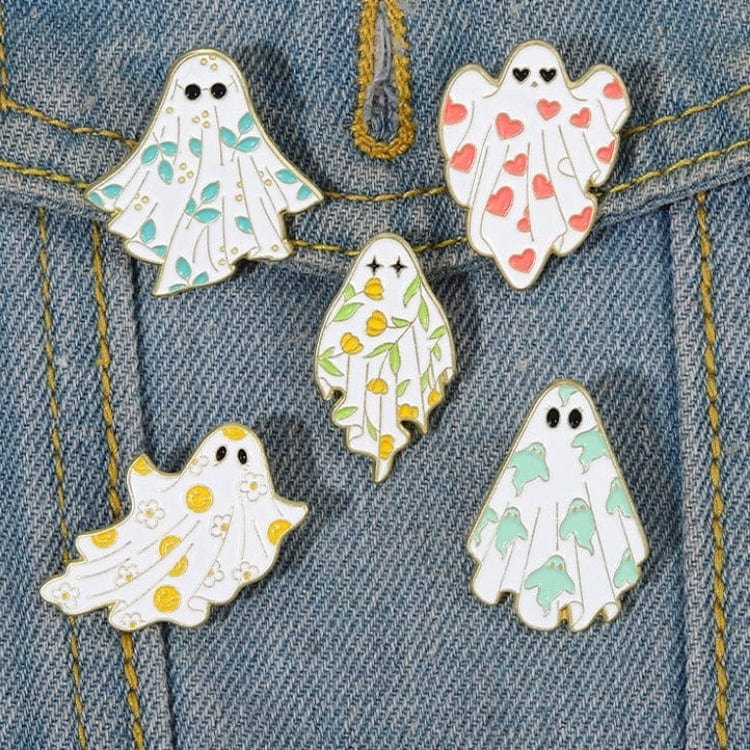 Kawaii Spooky Ghost Enamel Pins – Meowhiskers